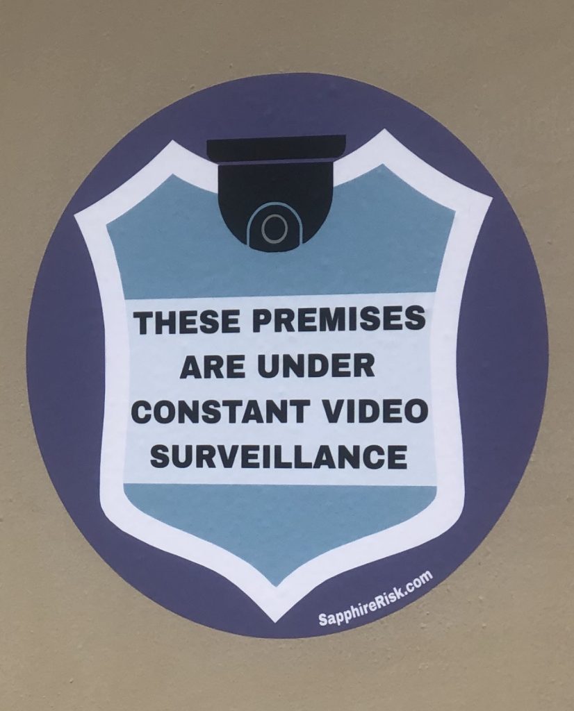 Security Door Sign - Sapphire Risk Advisory Group